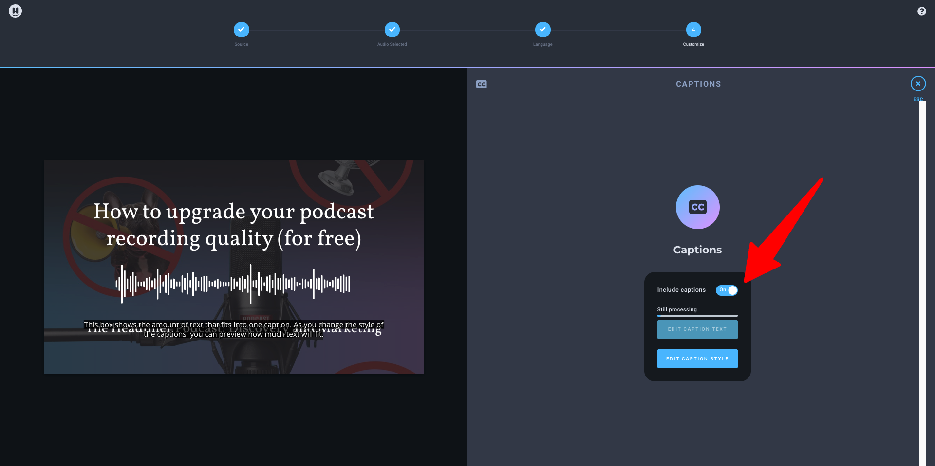 How to caption full-length projects – Headliner by SpareMin