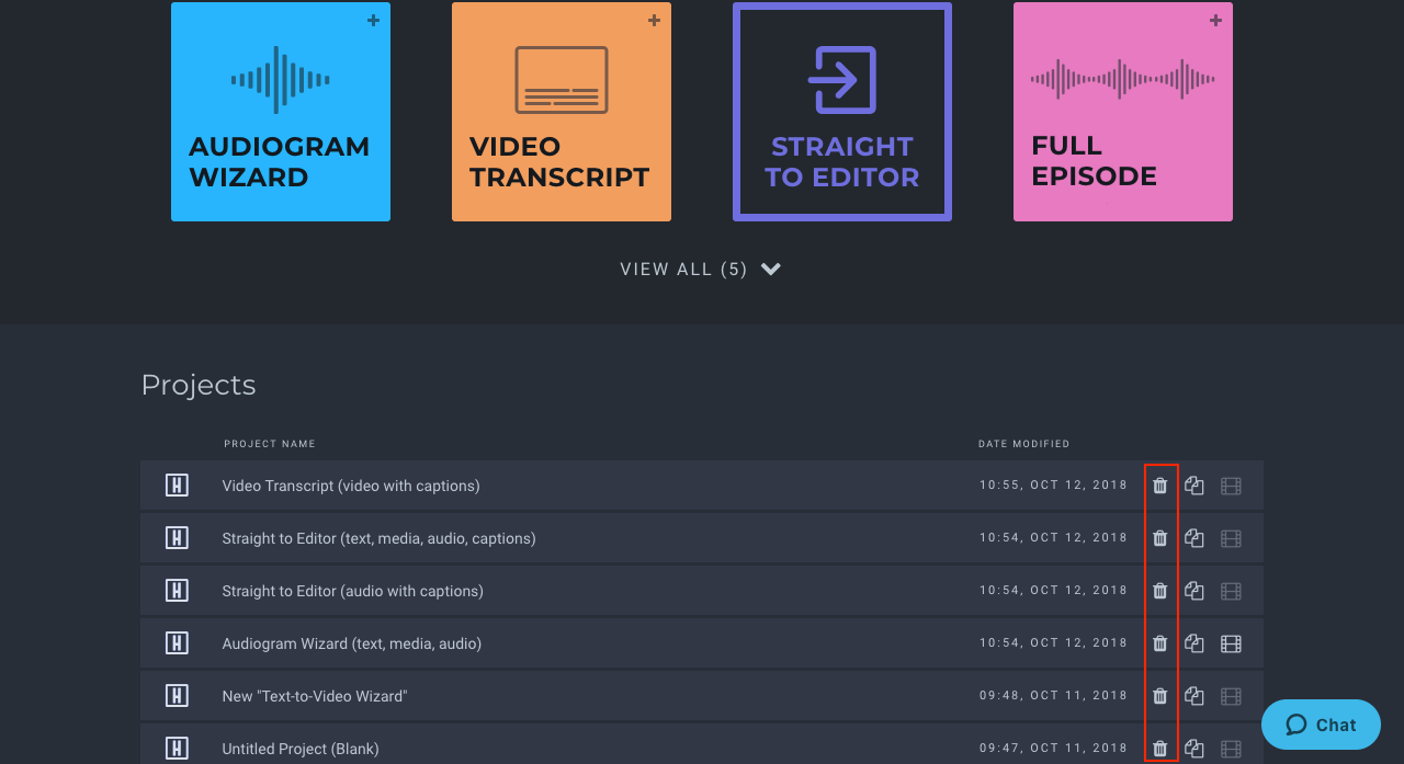How to manage projects in Headliner – Headliner by SpareMin